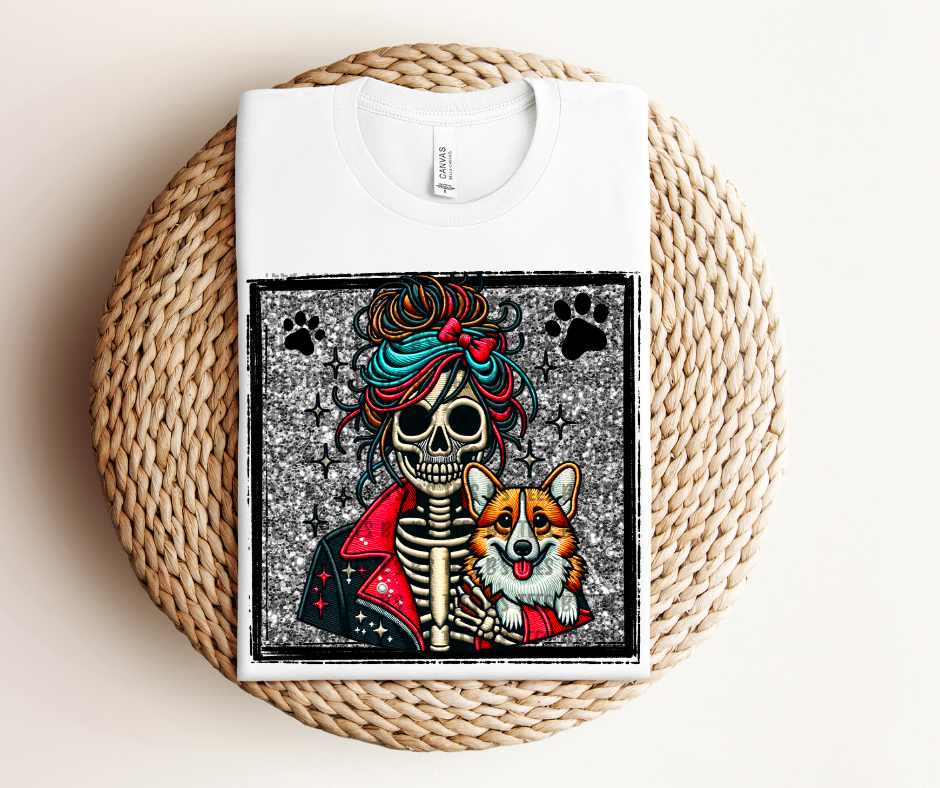 Corgi Skeleton PNG – Bs Tees Sublimation Ink