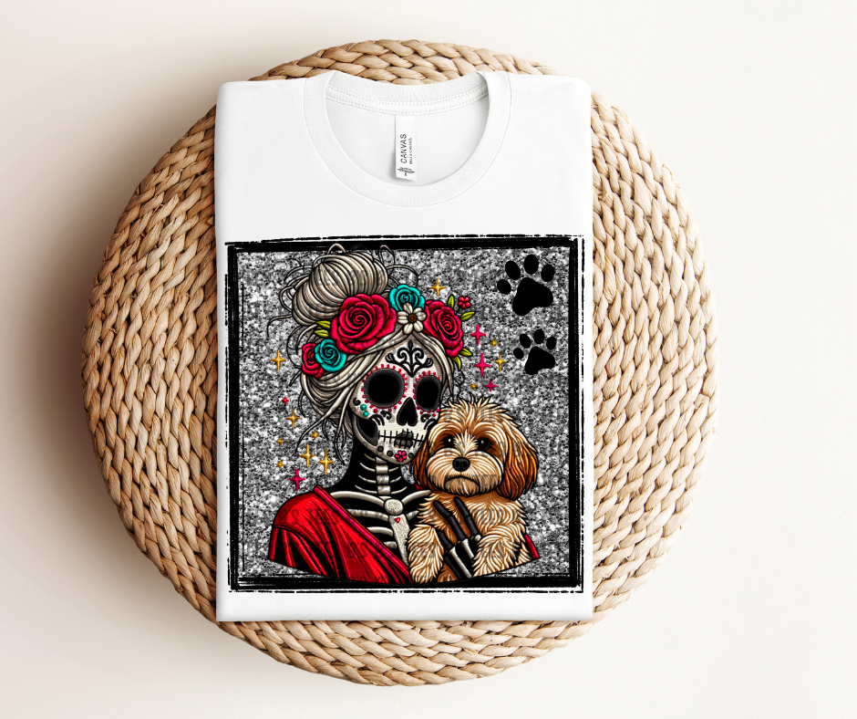 Cavapoo Skeleton PNG – Bs Tees Sublimation Ink