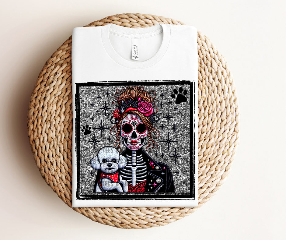 Bichon Frise Skeleton PNG – Bs Tees Sublimation Ink