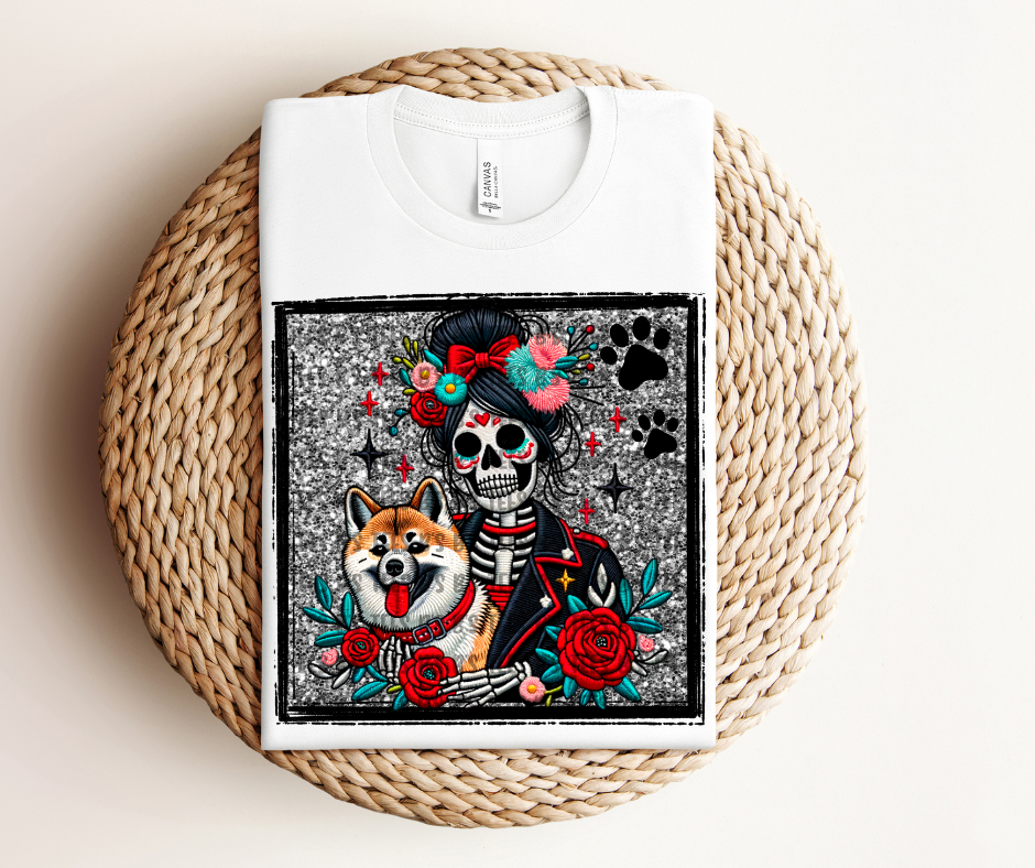 Akita Skeleton PNG – Bs Tees Sublimation Ink