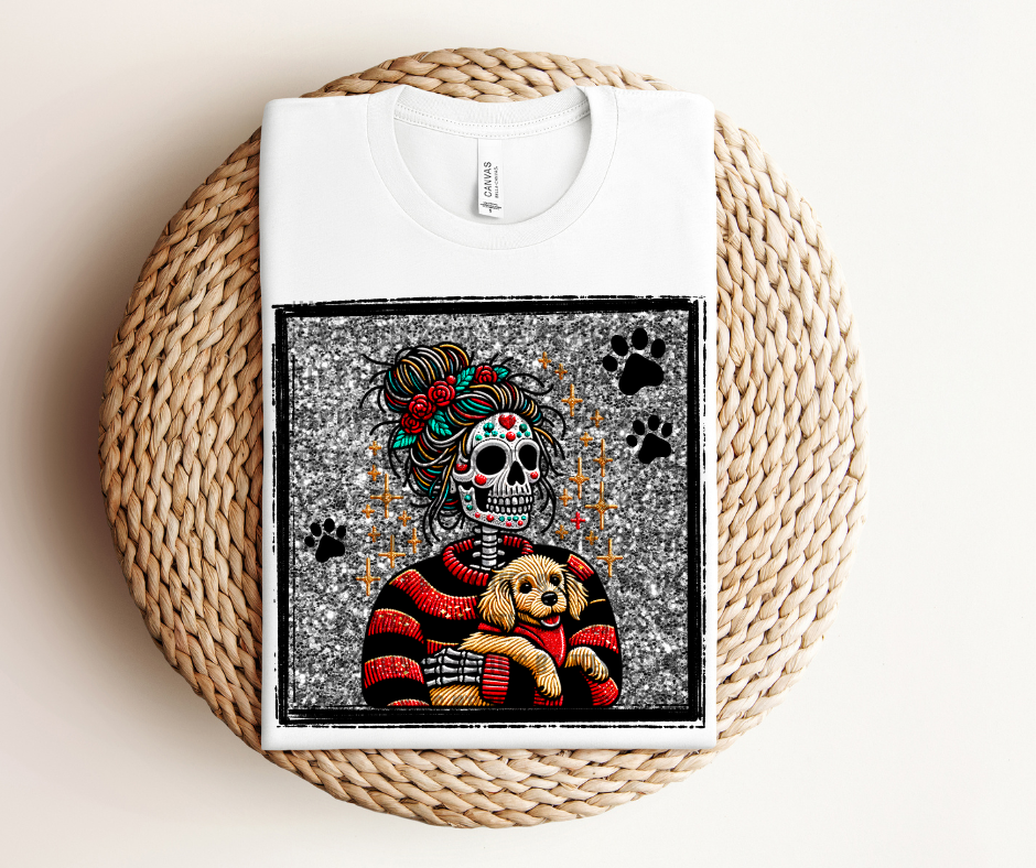 Puppy Golden Skeleton PNG – Bs Tees Sublimation Ink